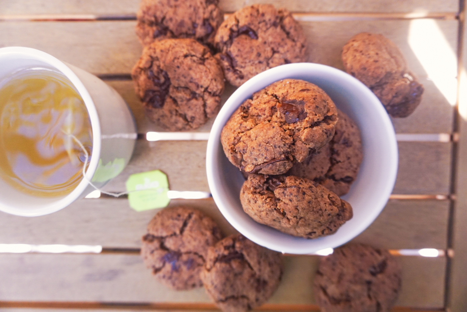 Amazing Fudgy Vegan Double Carob Cookies ⋆ from Dough to Delight