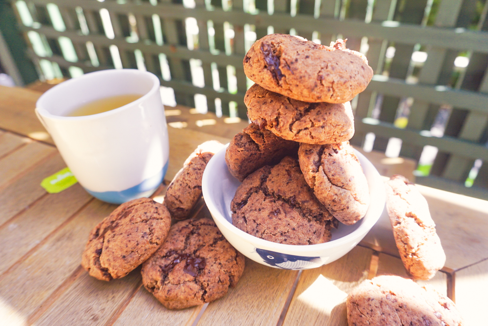 Amazing Fudgy Vegan Double Carob Cookies ⋆ from Dough to Delight